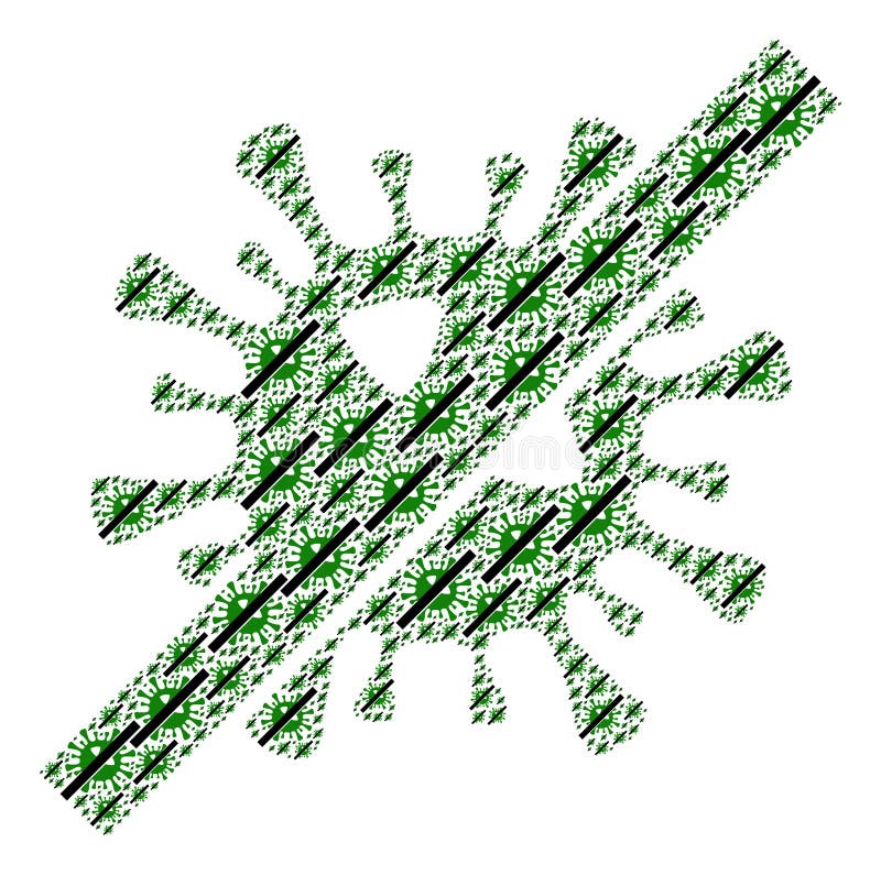 No SARS Virus Recursive Composition of Itself Icons Stock Vector ...