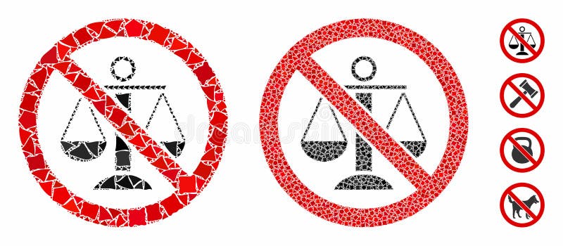 No Scales Mosaic Icon of Unequal Elements Stock Vector - Illustration ...