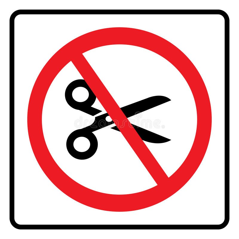 Scissors Forbidden Stock Illustrations – 300 Scissors Forbidden Stock ...