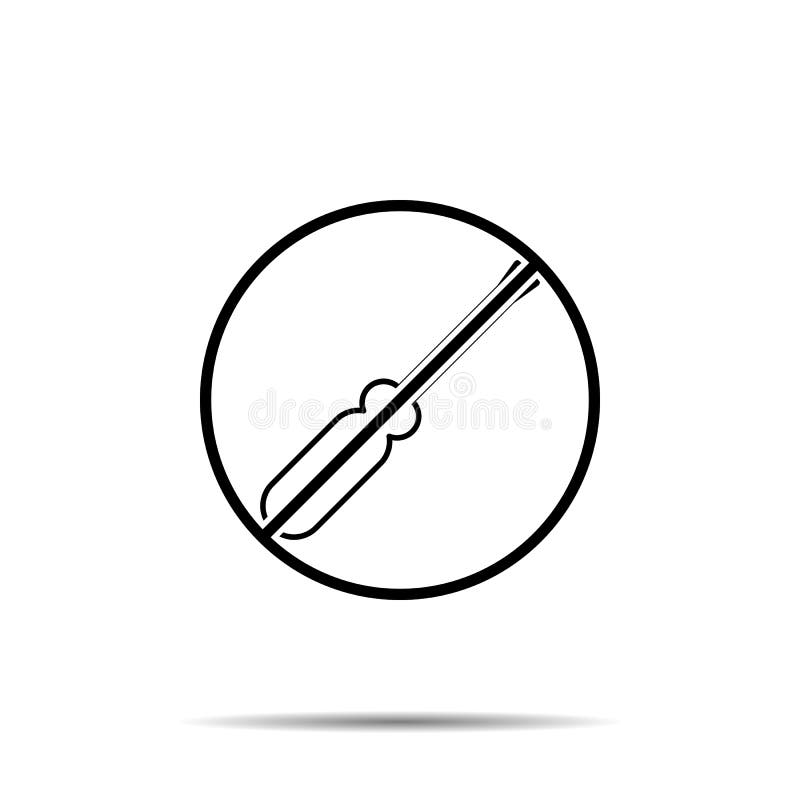 No Screwdriver, Maintenance Icon. Simple Thin Line, Outline Vector of ...