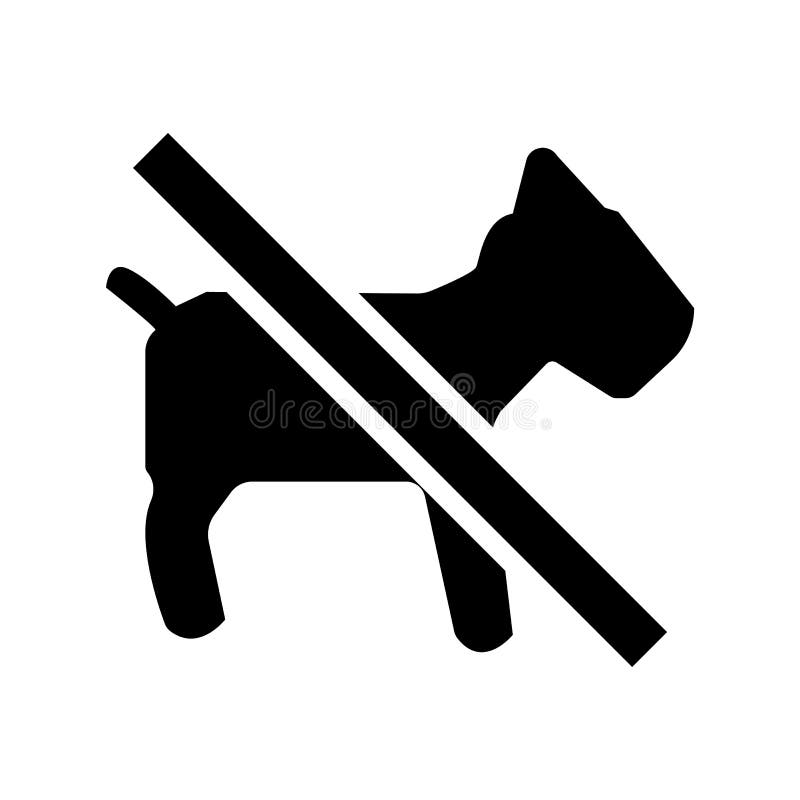 No Se Permiten Perros Signo Ilustración del Vector - Ilustración de ...