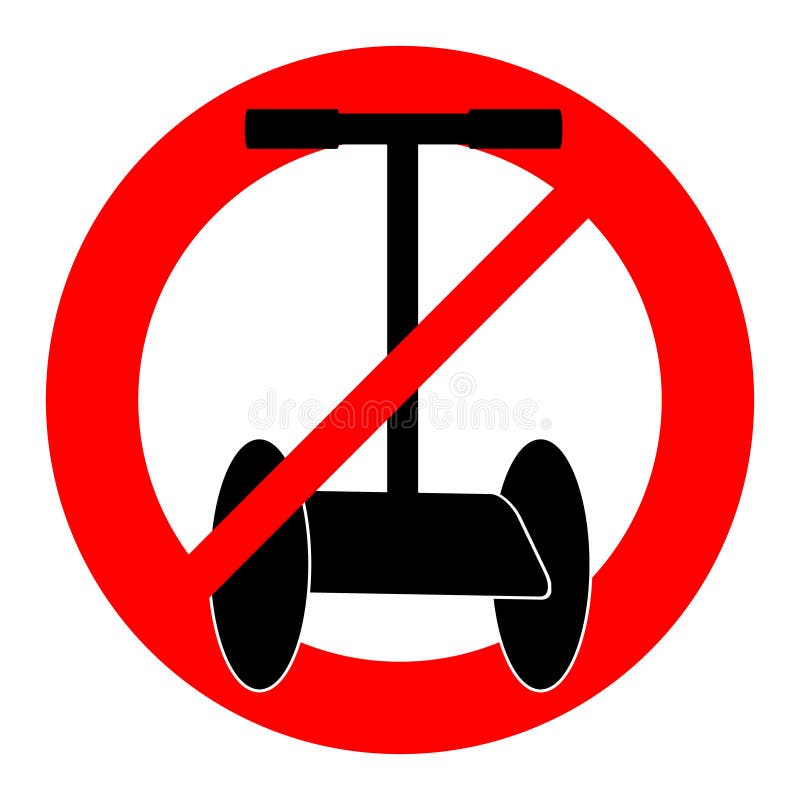 No Segway Symbol Isolated on White Background. Sign and Symbols Stock ...
