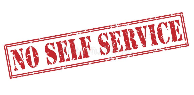 No self service red stamp stock illustration. Illustration of icon ...