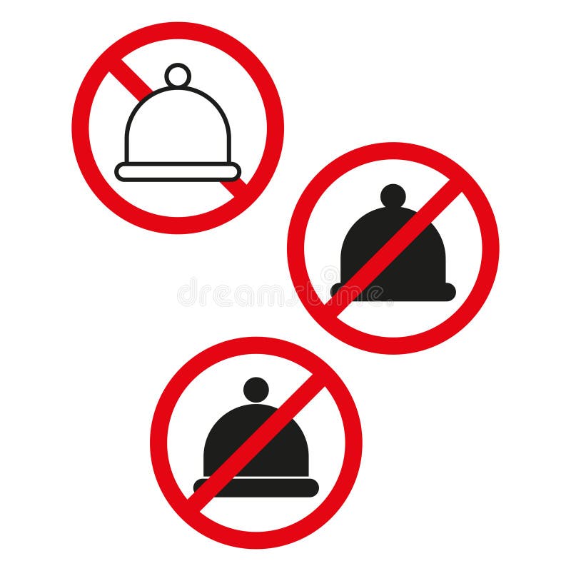 No Service Bells Allowed. Prohibited Notification Icons. Silent Zone ...