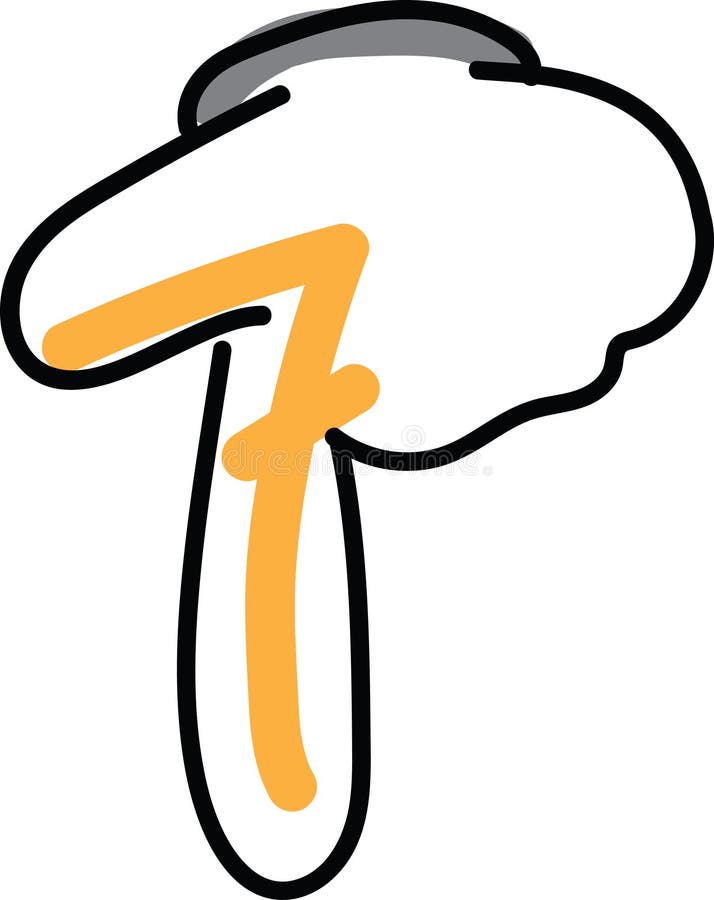 The no. Seven stock vector. Illustration of thinking - 91377781