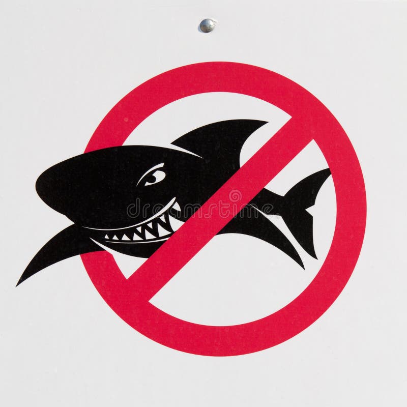 No sharks stock image. Image of sign, stop, swimming - 31761927