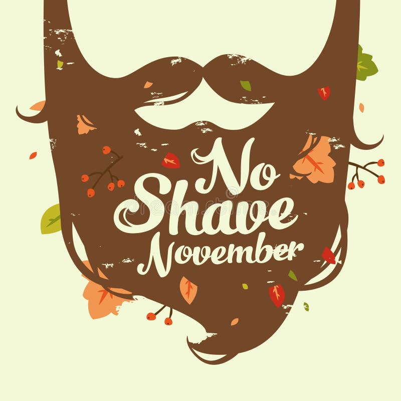No Shave November Illustration Stock Illustration - Illustration of ...