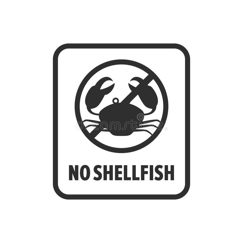 No Shellfish Sign stock vector. Illustration of barnacle - 15642602