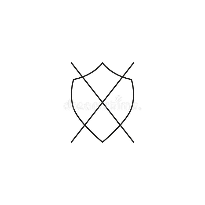 No shield icon stock illustration. Illustration of cover - 110077999