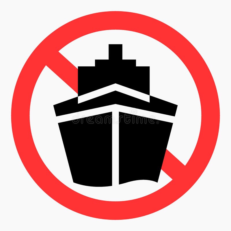 No ships stock vector. Illustration of shipping, symbol - 263260548