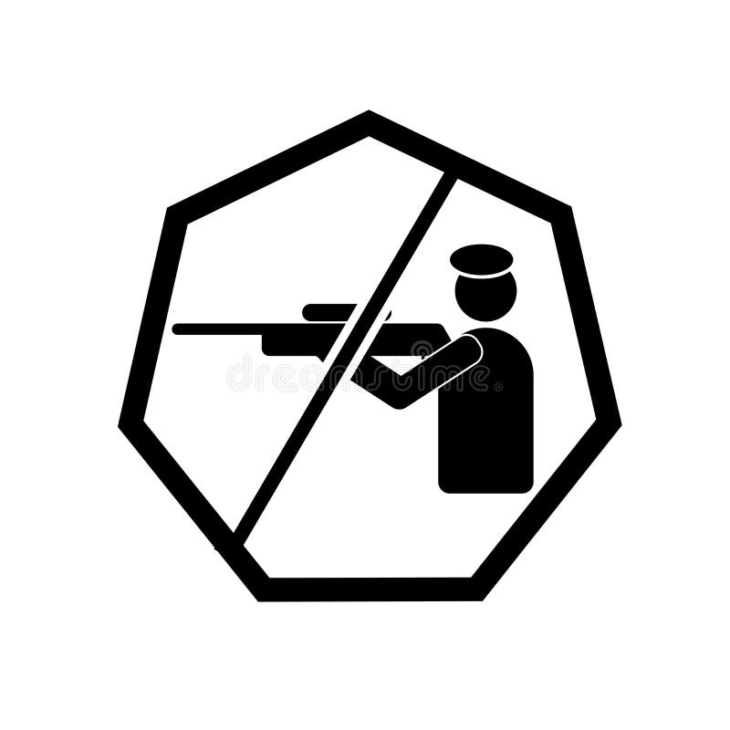 No Shooting Icon Vector Isolated On White Background, No Shooting Sign ...