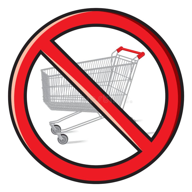 No Shopping Carts Allowed Royalty Free Stock Photos - Image: 38158228