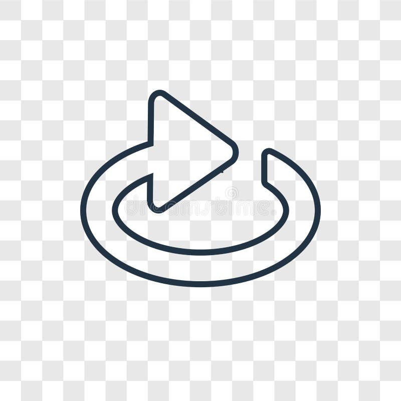 Shuffle Concept Vector Linear Icon Isolated on Transparent Background ...