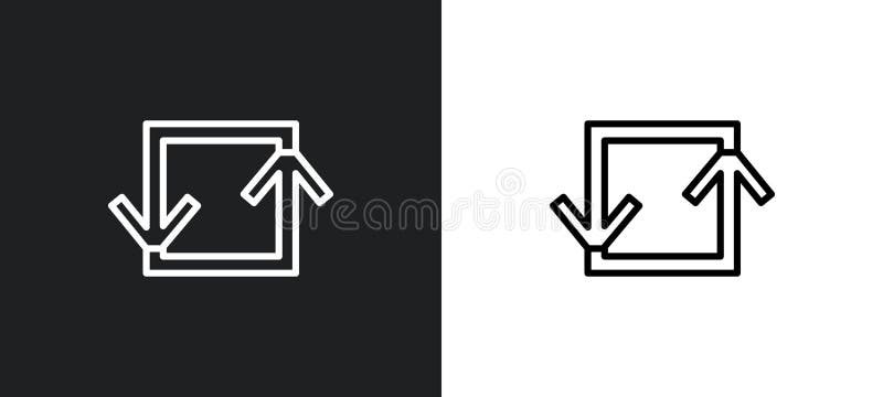 No Shuffle Outline Icon in White and Black Colors. No Shuffle Flat ...