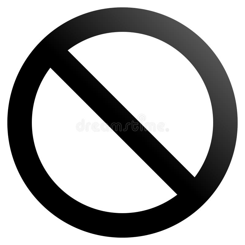 No Sign - Black Thick Simple, Isolated - Vector Stock Vector ...