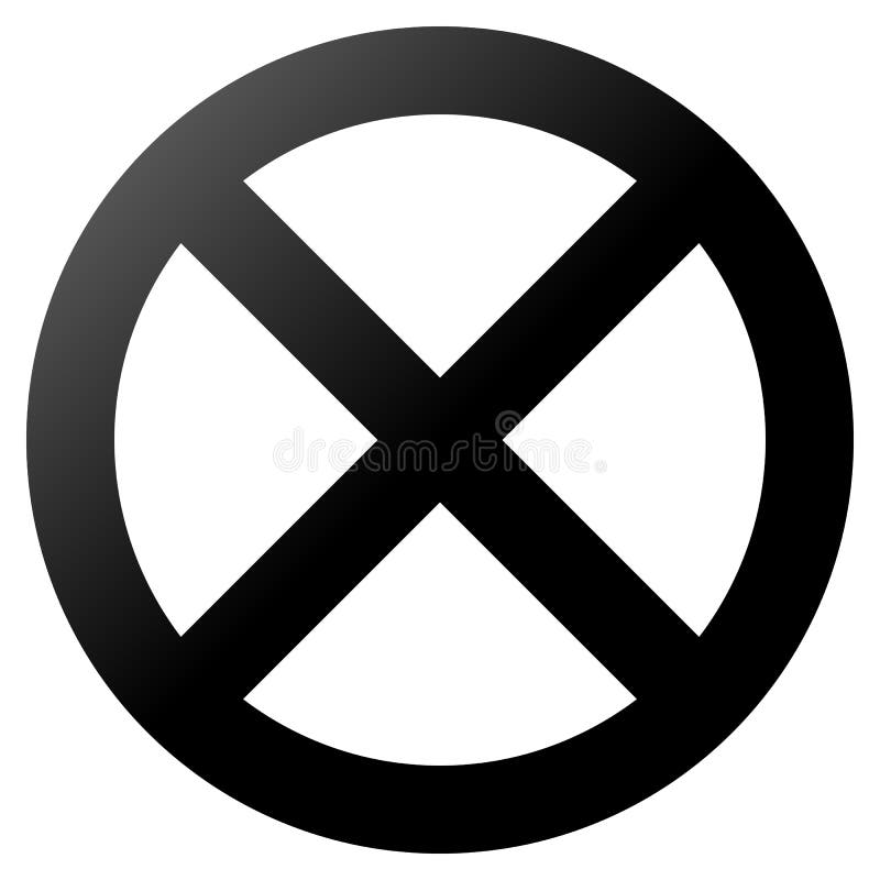 No Sign - Black Thick Gradient, Isolated - Vector Stock Vector ...
