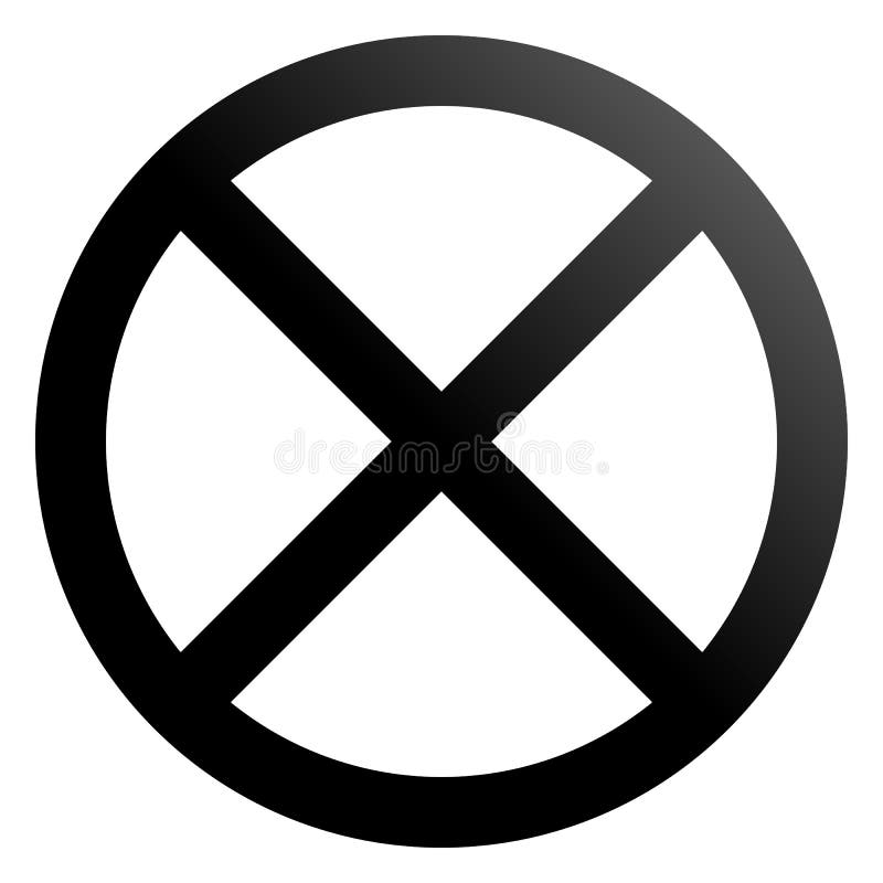 No Sign - Black Thin Gradient, Isolated - Vector Stock Vector ...