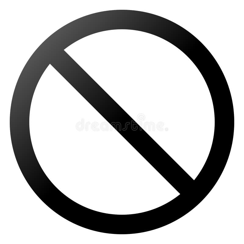 No Sign - Black Thin Gradient, Isolated - Vector Stock Vector ...