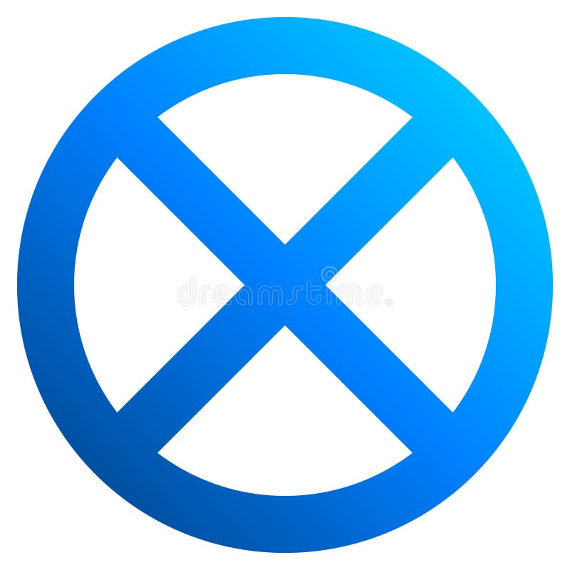 No Sign - Blue Thick Gradient, Isolated - Vector Stock Vector ...
