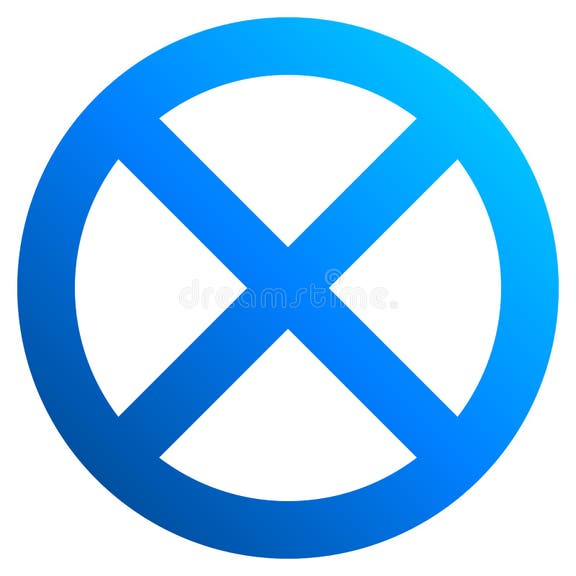 No Sign - Blue Thick Gradient, Isolated - Vector Stock Vector ...