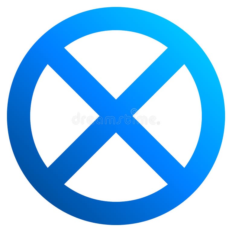 No Sign - Blue Thick Gradient, Isolated - Vector Stock Vector ...