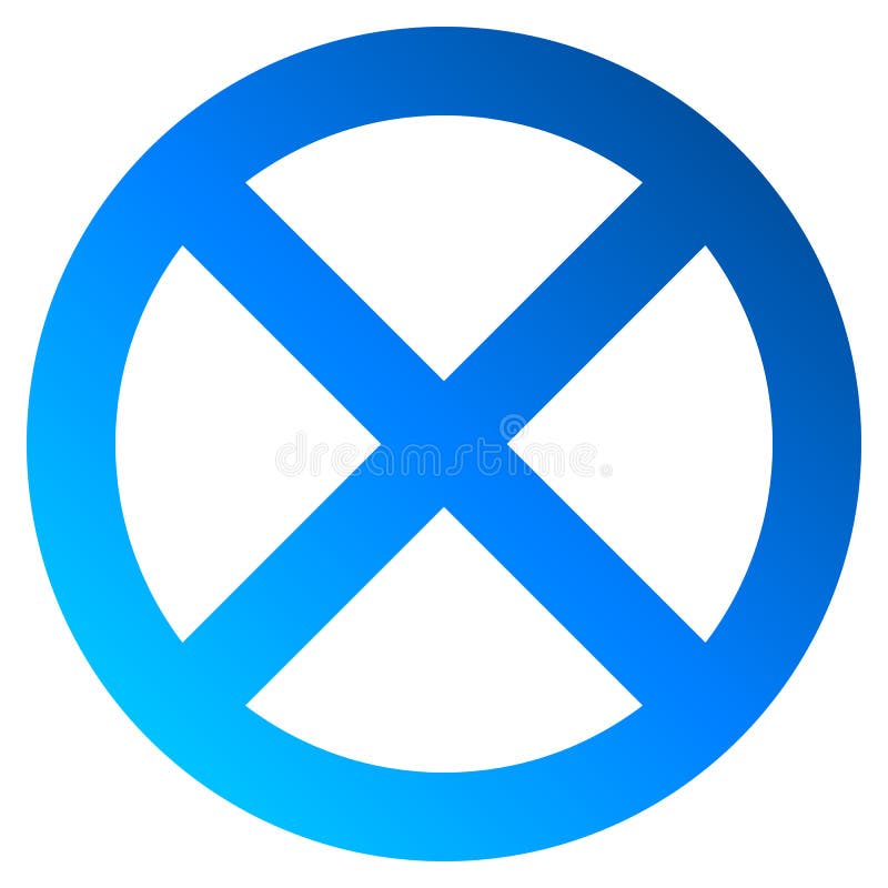 No Sign - Blue Thick Gradient, Isolated - Vector Stock Vector ...