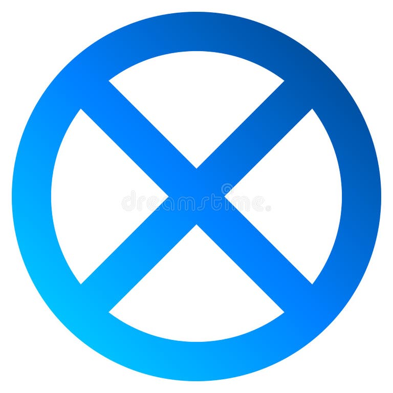 No Sign - Blue Thick Gradient, Isolated - Vector Stock Vector ...
