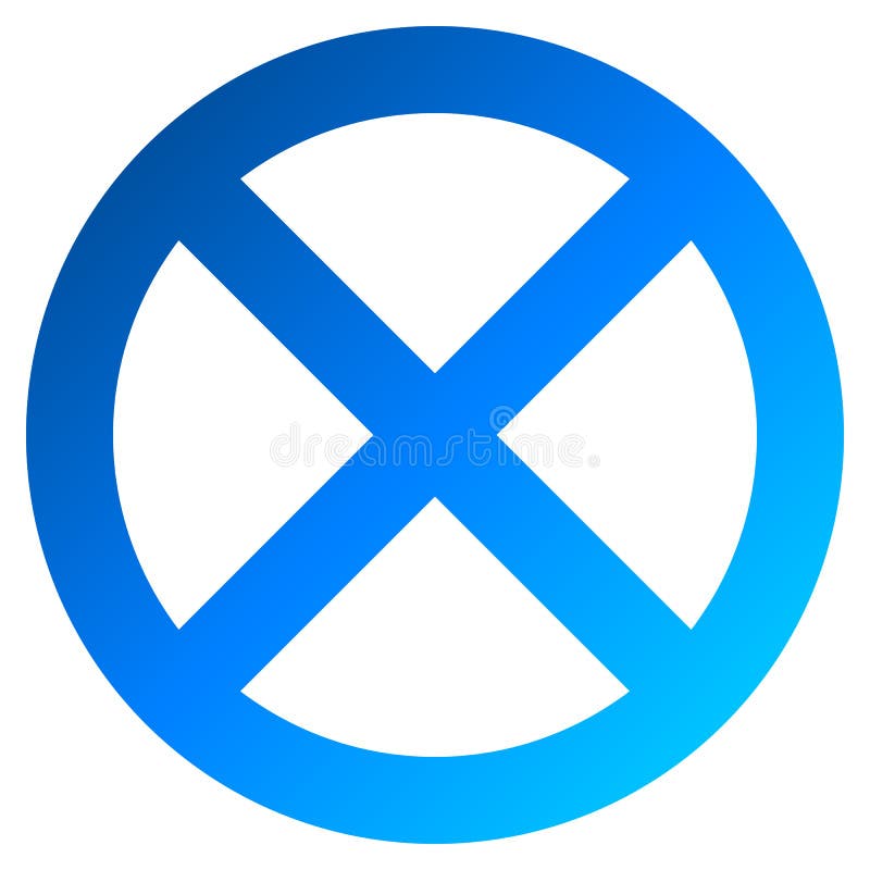 No Sign - Blue Thick Gradient, Isolated - Vector Stock Vector ...