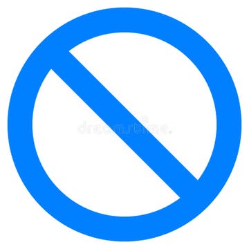No Sign - Blue Thick Simple, Isolated - Vector Stock Vector ...