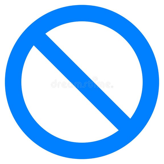 No Sign - Blue Thick Simple, Isolated - Vector Stock Vector ...