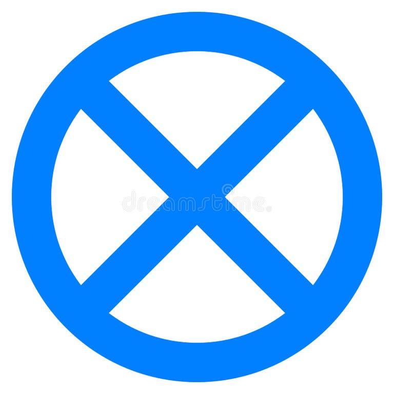 No Sign - Blue Thick Simple, Isolated - Vector Stock Vector ...