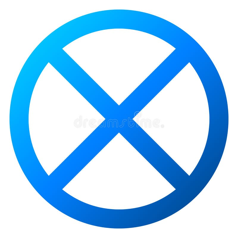 No Sign - Blue Thin Gradient, Isolated - Vector Stock Vector ...