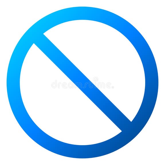 No Sign - Blue Thin Gradient, Isolated - Vector Stock Vector ...