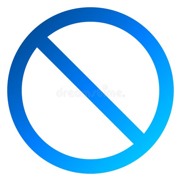 No Sign - Blue Thin Gradient, Isolated - Vector Stock Vector ...