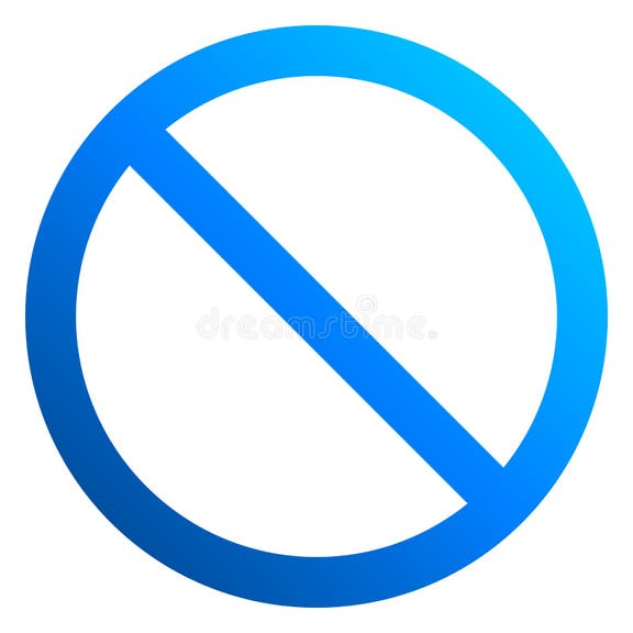 No Sign - Blue Thin Gradient, Isolated - Vector Stock Vector ...