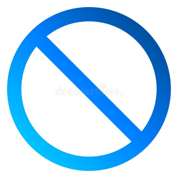 No Sign - Blue Thin Gradient, Isolated - Vector Stock Vector ...