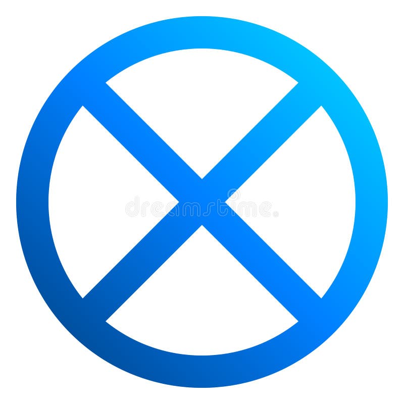 No Sign - Blue Thick Simple, Isolated - Vector Stock Vector ...