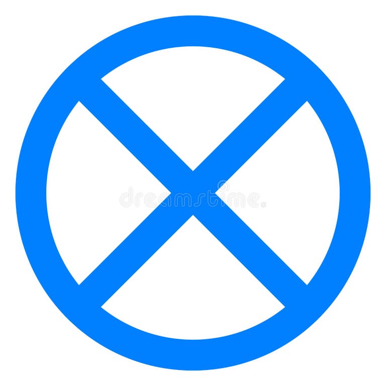 No Sign - Blue Thin Simple, Isolated - Vector Stock Vector ...