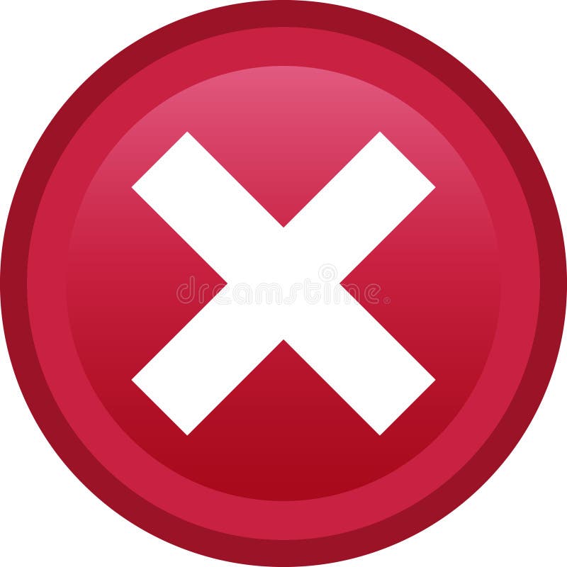 No Sign Cross Mark Icon, Cross Mark NO Button Stock Vector ...