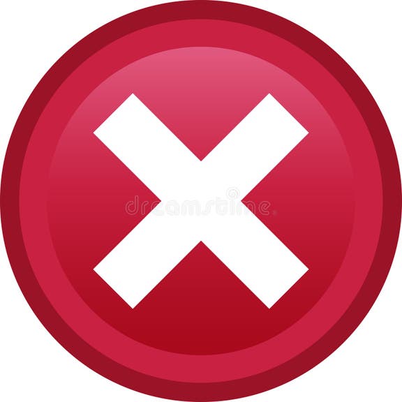 No Sign Cross Mark Icon, Cross Mark NO Button Stock Vector ...