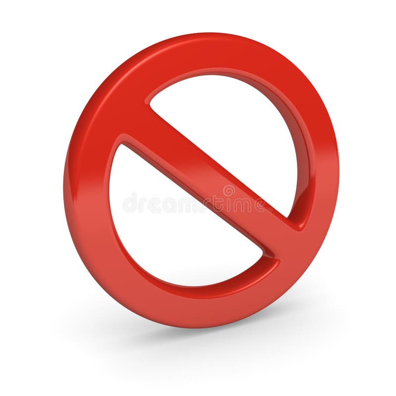 No sign. 3d render stock illustration. Illustration of banned - 35185826