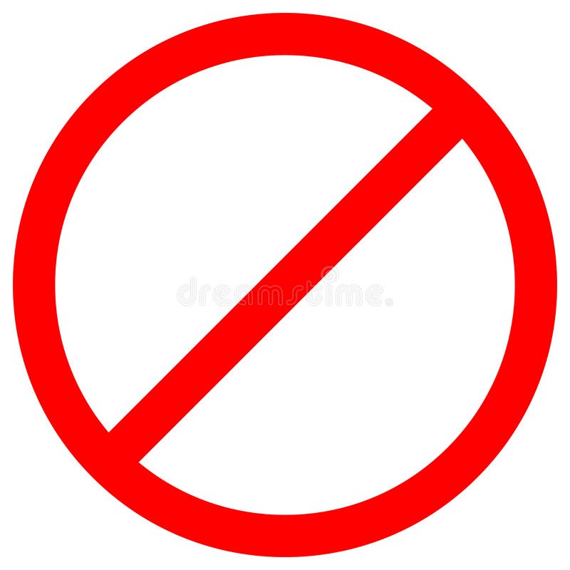 No Sign Empty Red Crossed Out Circle,Not Allowed Sign,Blank Prohibiting ...