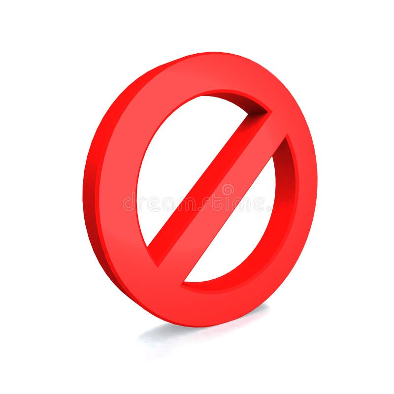 No Sign , Isolated on White Background Stock Illustration ...