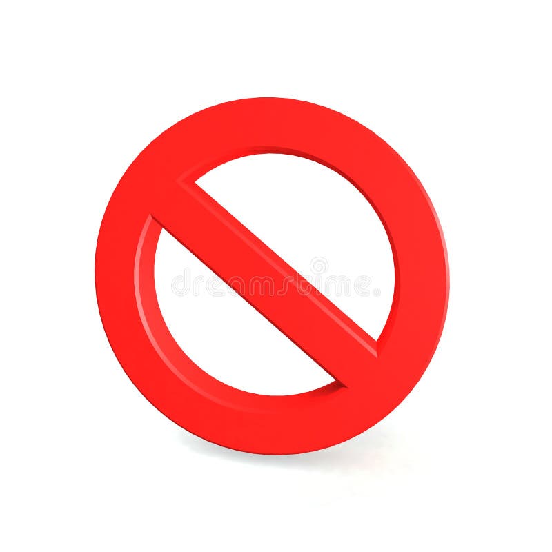 No Sign , Isolated on White Background Stock Illustration ...