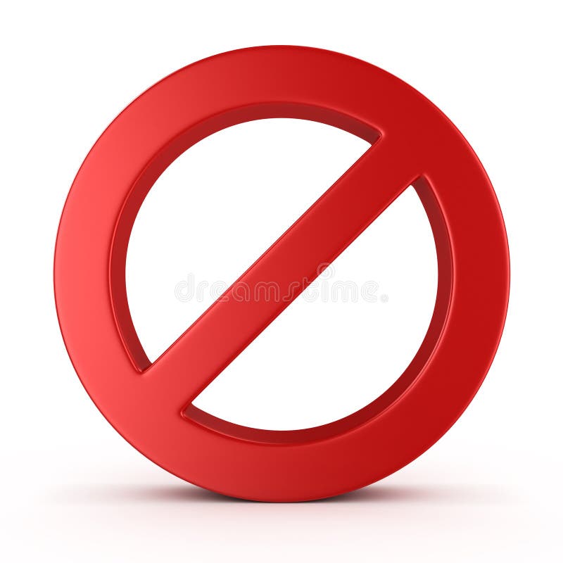 No Sign , Isolated on White Background Stock Illustration ...