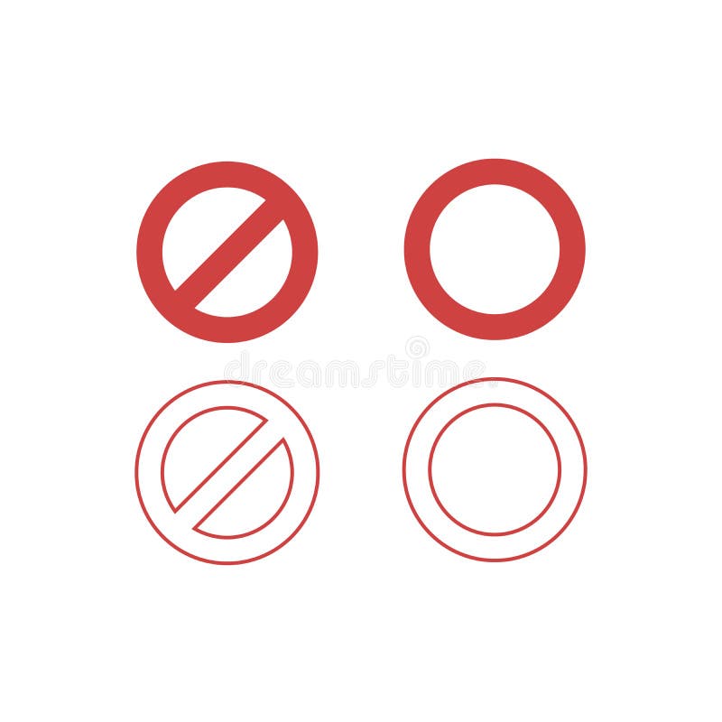 No Sign, Isolated on White Background, Vector Illustration. Ban Blank ...