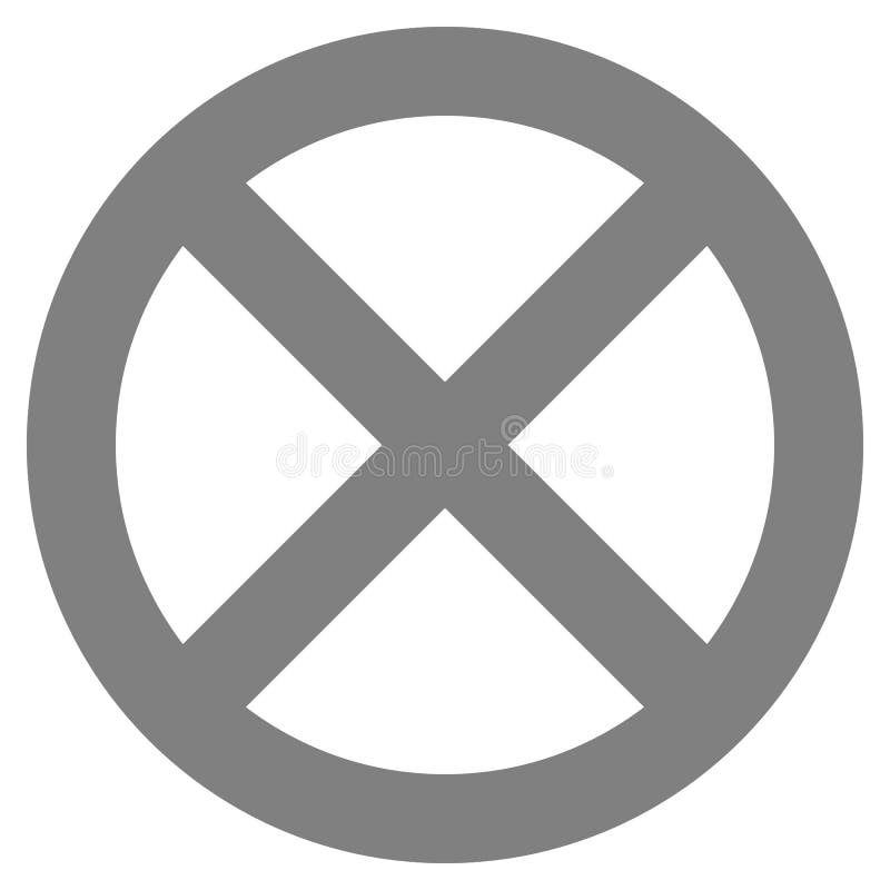 No Sign - Medium Gray Thick Gradient, Isolated - Vector Stock Vector ...