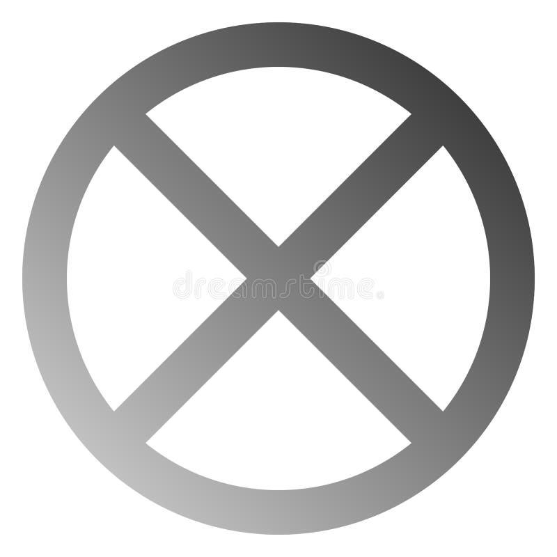No Sign - Medium Gray Thin Gradient, Isolated - Vector Stock Vector ...