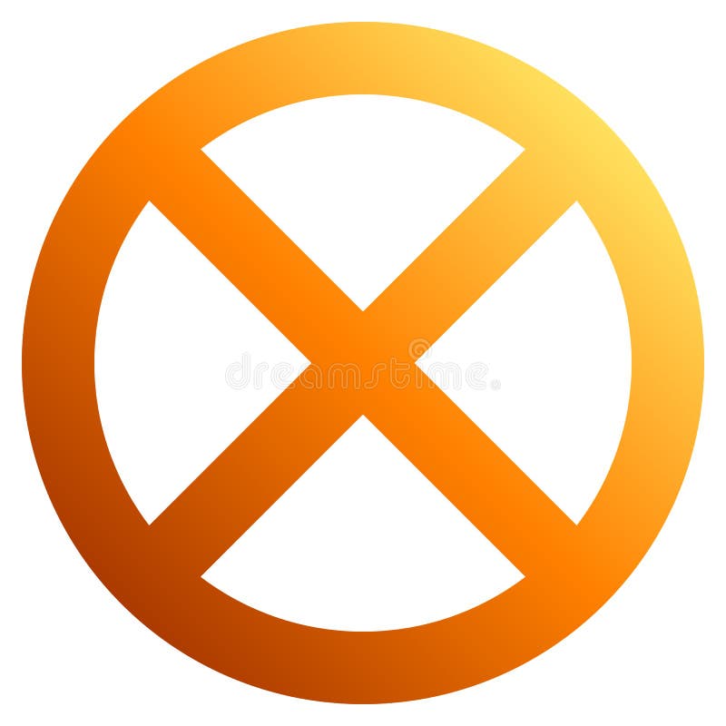 No Sign - Orange Thick Gradient, Isolated - Vector Stock Vector ...