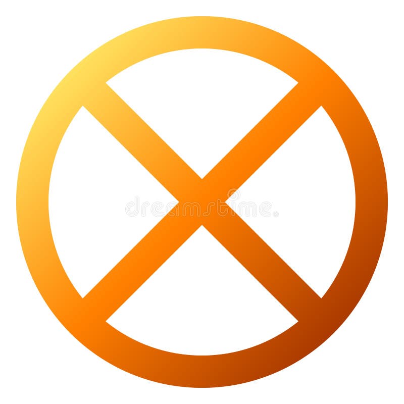 No Sign - Orange Thin Gradient, Isolated - Vector Stock Vector ...